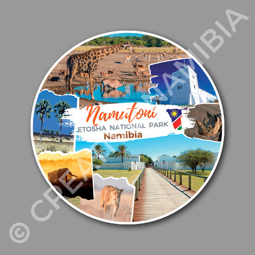 Collage sticker - Namutoni – Pandora's Box Namibia