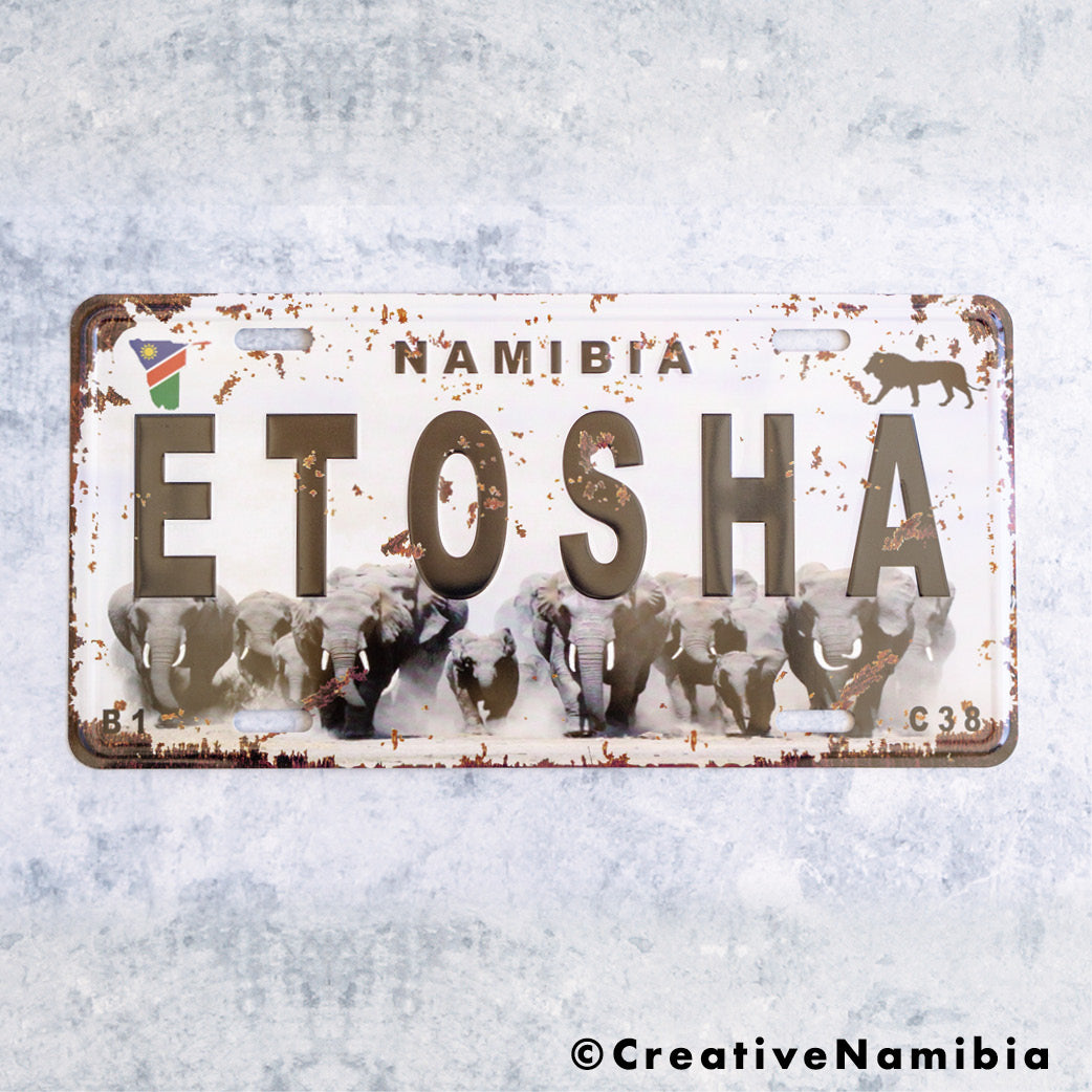 Number Plate - Etosha (light) – Pandora's Box Namibia