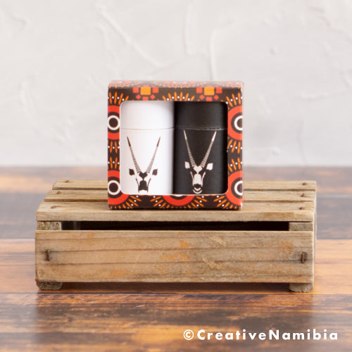 Oryx Desert Salt - Mini Salt & Pepper – Pandora's Box Namibia