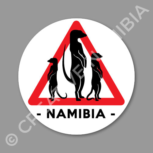 Road Sign Sticker - Meerkats – Pandora's Box Namibia