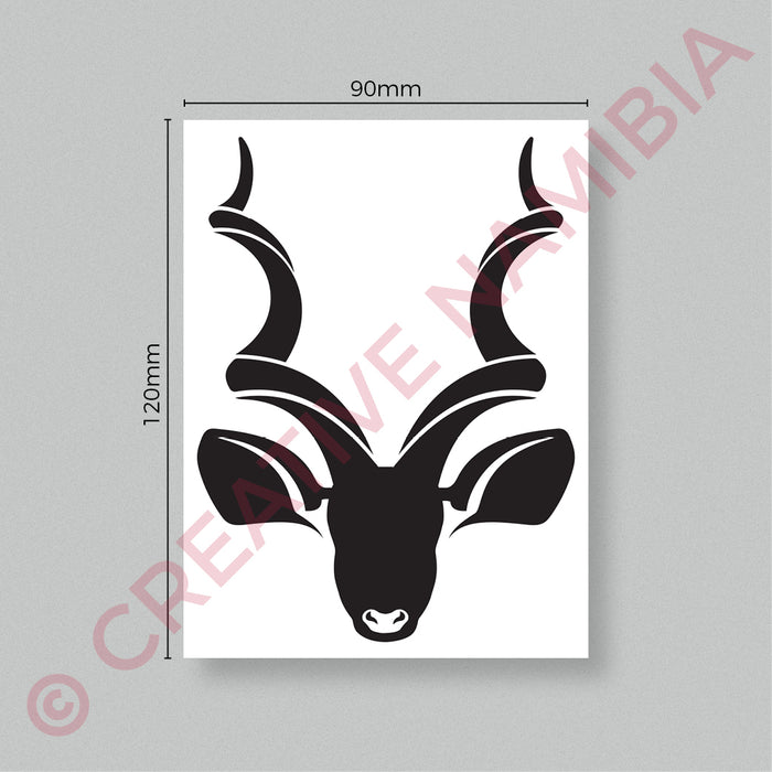 VINYL STICKER - KUDU HEAD – Pandora's Box Namibia